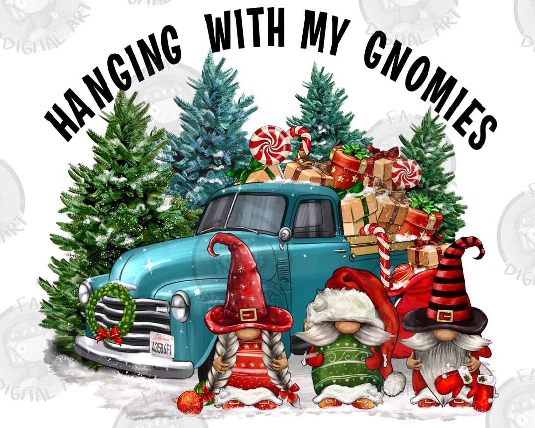 Hanging With My Gnomies Png Sublimation Design, Christmas Png, Gnomes ...
