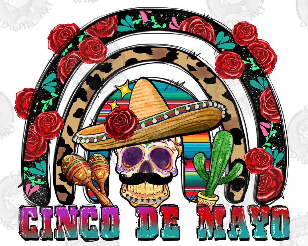 Cinco De Mayo Rainbow Png Sublimation Design Download, Mexican Day Png, Mexico Png, Cinco De ...