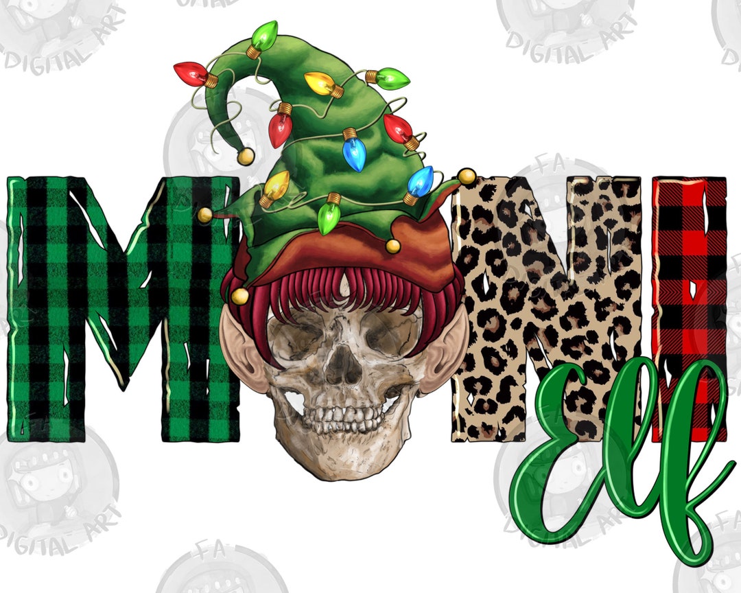 Boy Mini Elf Skull Png Sublimation Design Christmas Skull - Etsy