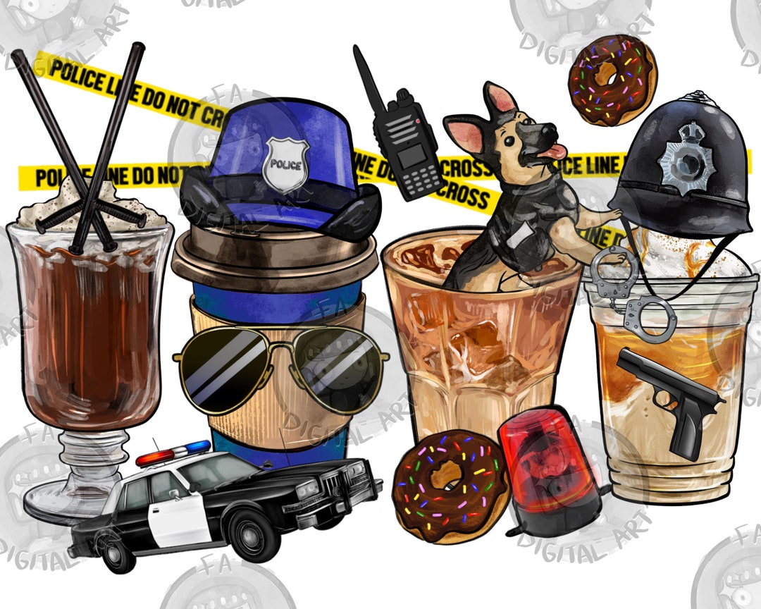 Police Coffee Cups Png Sublimation Design, Police Png Design, Police ...