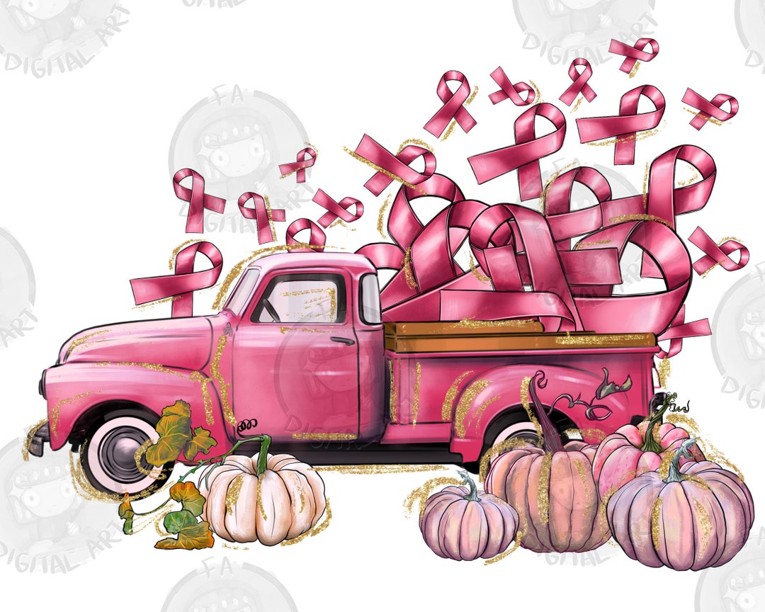 Cancer Truck Png Sublimation Design Download, Breast Cancer Png, Cancer ...