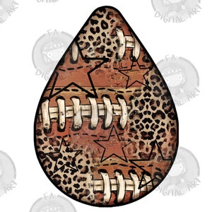 American Football Teardrop Earrings Png Sublimation Design Bundle ...