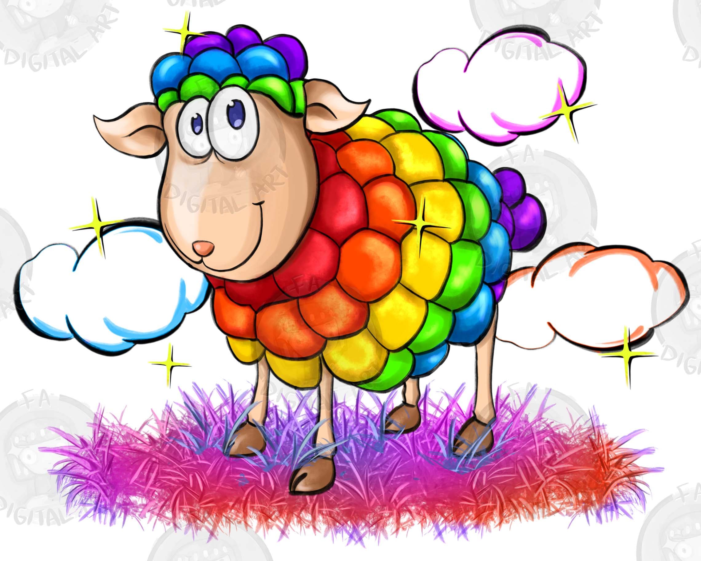 Rainbow Sheep Png Sublimation Design Download LGBTQ Png - Etsy