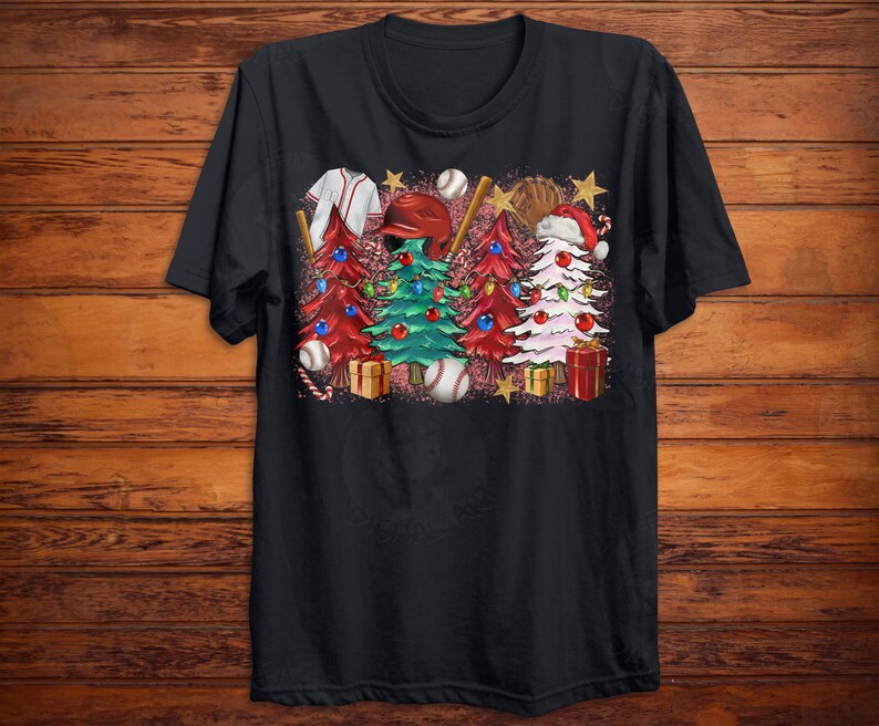 Christmas Baseball Trees Png Sublimation Design Download - Etsy