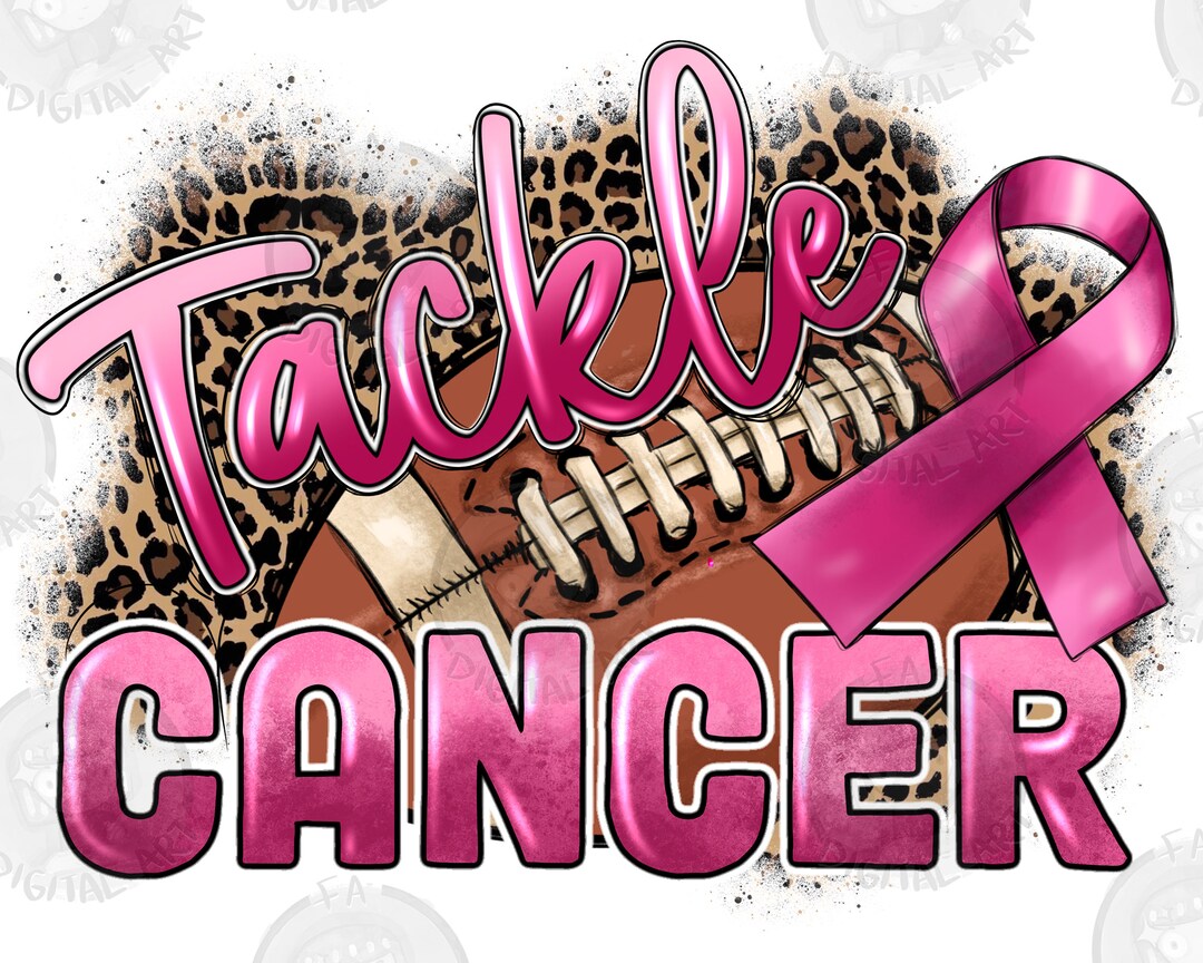 Tackle Cancer Football Png Sublimation Design Download, Sport Png ...