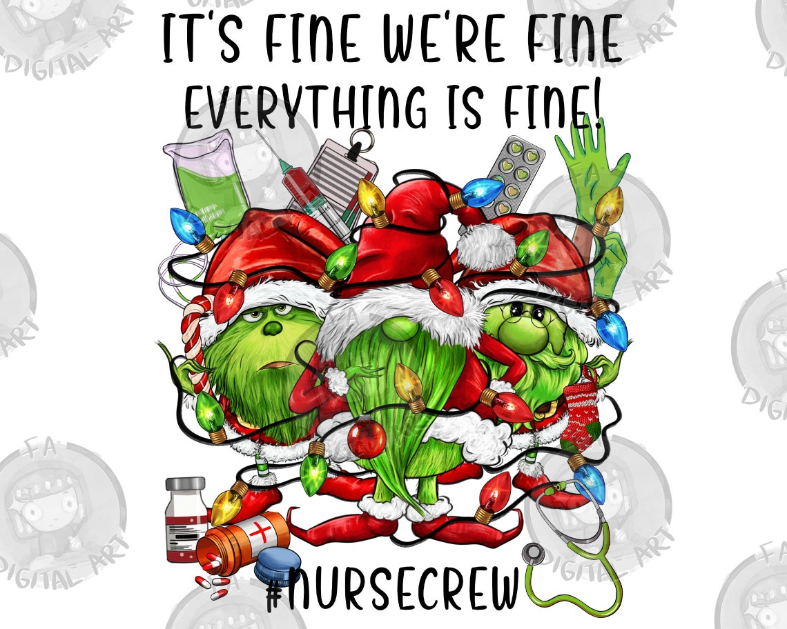 It's Fine We're Fine Everything is Fine Png - Etsy