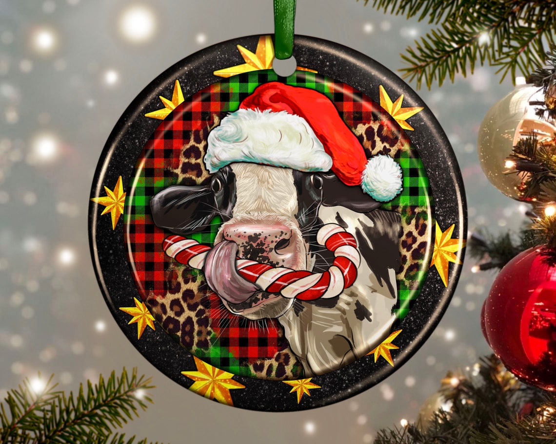 Christmas Star Cow Ornament Png Sublimation Design Christmas - Etsy