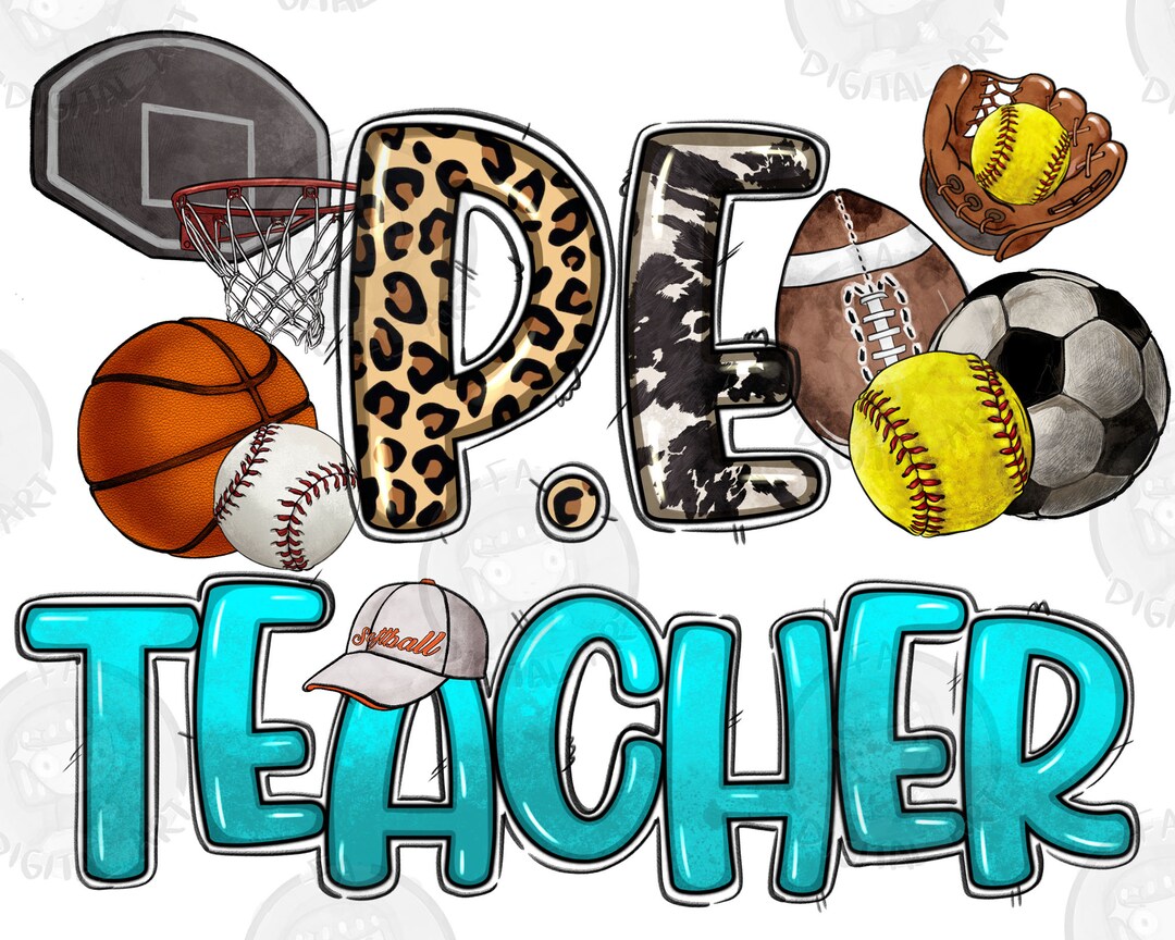 PE Physical Education Teacher Png Sublimation Design Download, Teacher ...