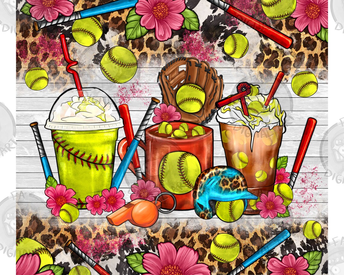 Softball Coffee Cups Tumbler 20oz Tumbler PNG Tis the Season - Etsy