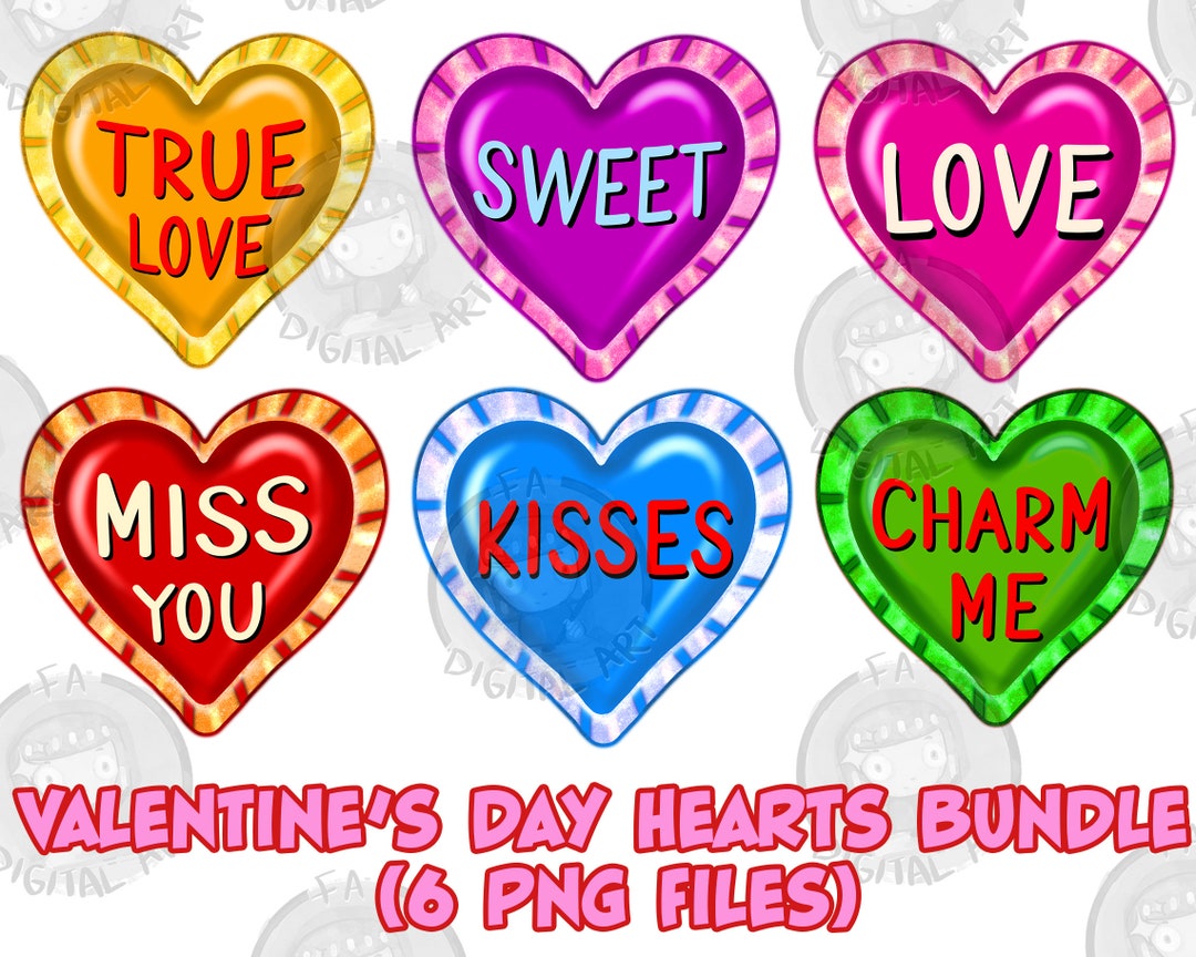 Valentine's Day Hearts Png Sublimation Design Bundle,valentine's Day ...