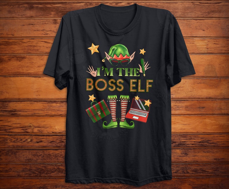 I'm the Boss Elf Png Sublimation Design Download - Etsy