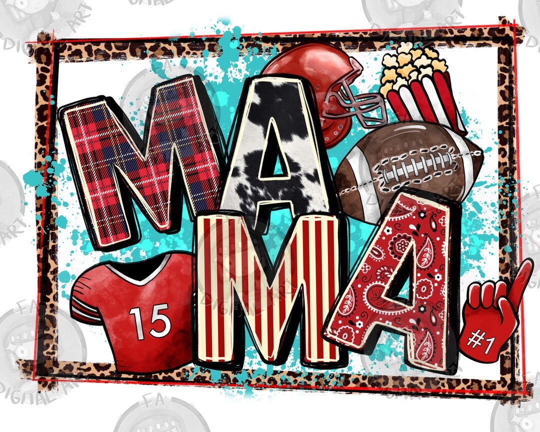 American Football Mama Png Sublimation Design Download, Mother's Day ...