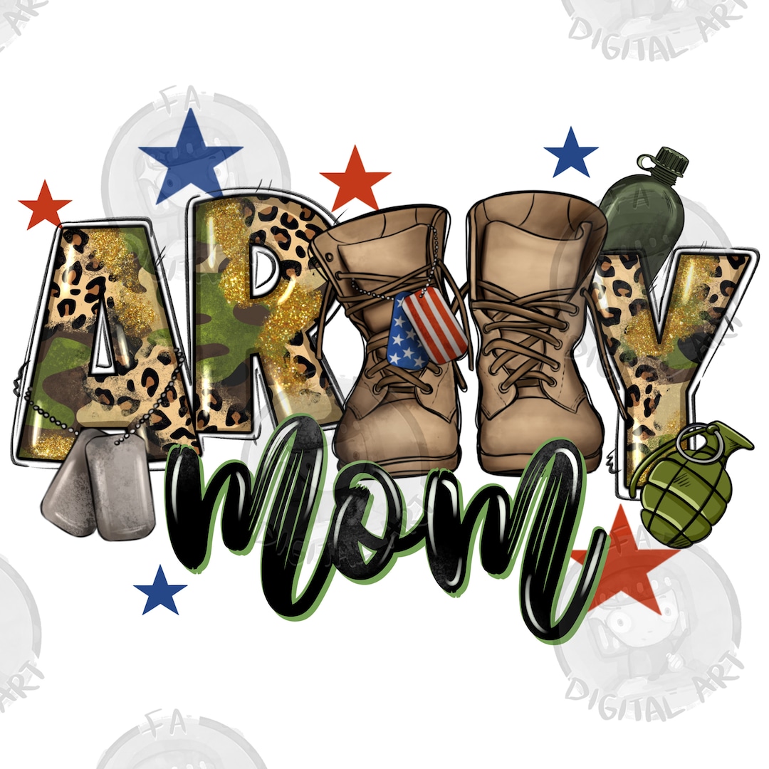 Army Mom Png Sublimation Design Download, Veteran Png, Western Army Png ...