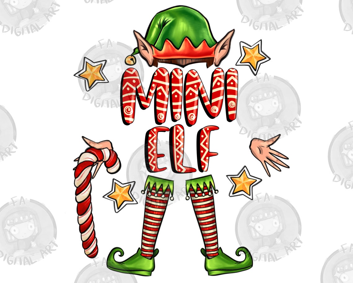 Mini Elf Png Sublimation Design Download Christmas Png - Etsy