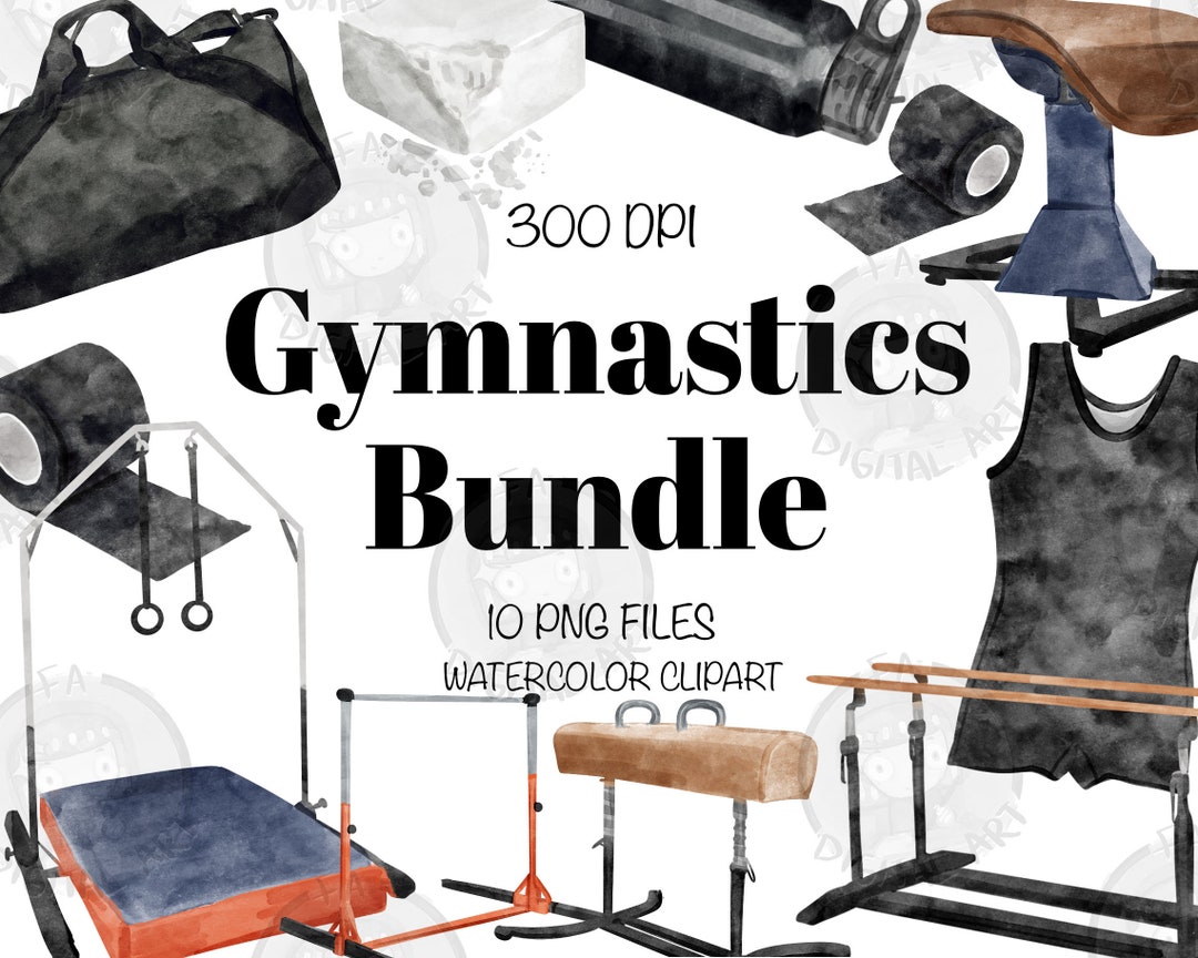 Gymnastics Png Bundle for Creators, Watercolor Gymnastics Clipart ...