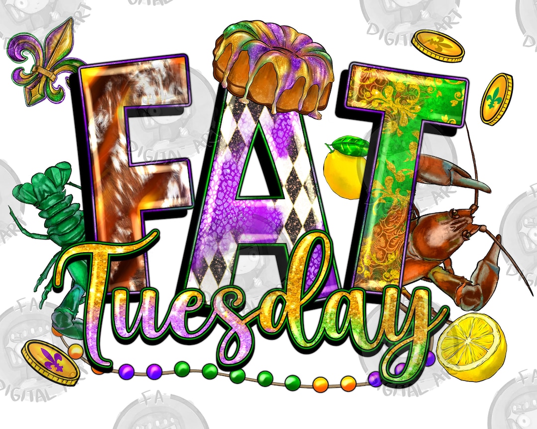 Fat Tuesday Png Sublimation Design Download, Mardi Gras Png, Mardi Gras ...