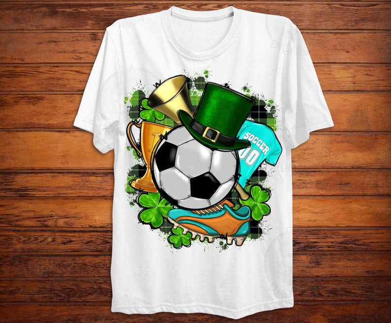 St. Patrick's Day Soccer Png Sublimation Design Download - Etsy