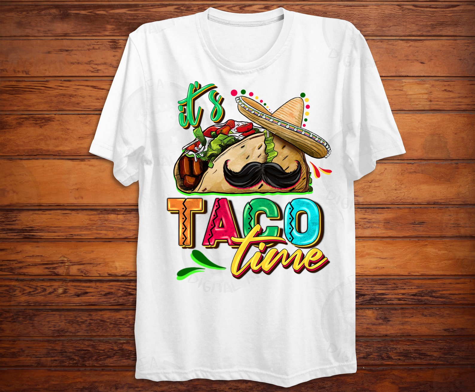 It's Taco Time Png Sublimation Design Download Mexican - Etsy