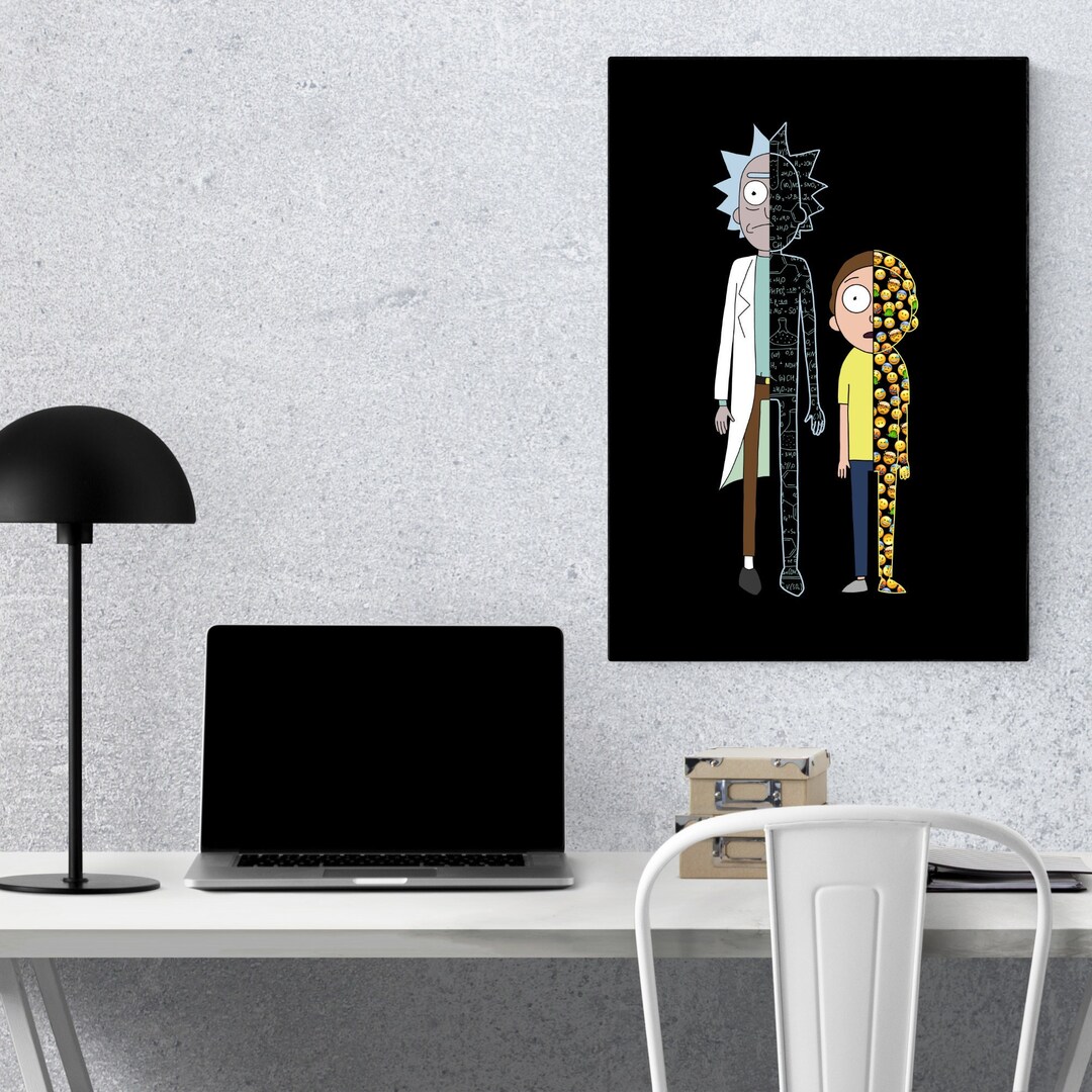 Rick and Morty Poster, Rick and Morty, Poster, Print, Illustration ...