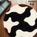Cow Print Round Rug – Modern Western Aesthetic Rug, Made With 100% New ...