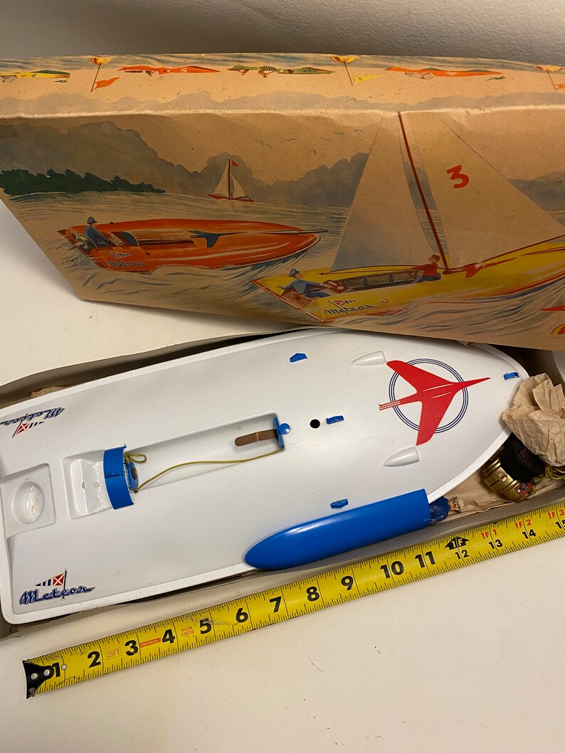 Vintage Meteor Motor Sailboat W Germany Mint in Box - Etsy