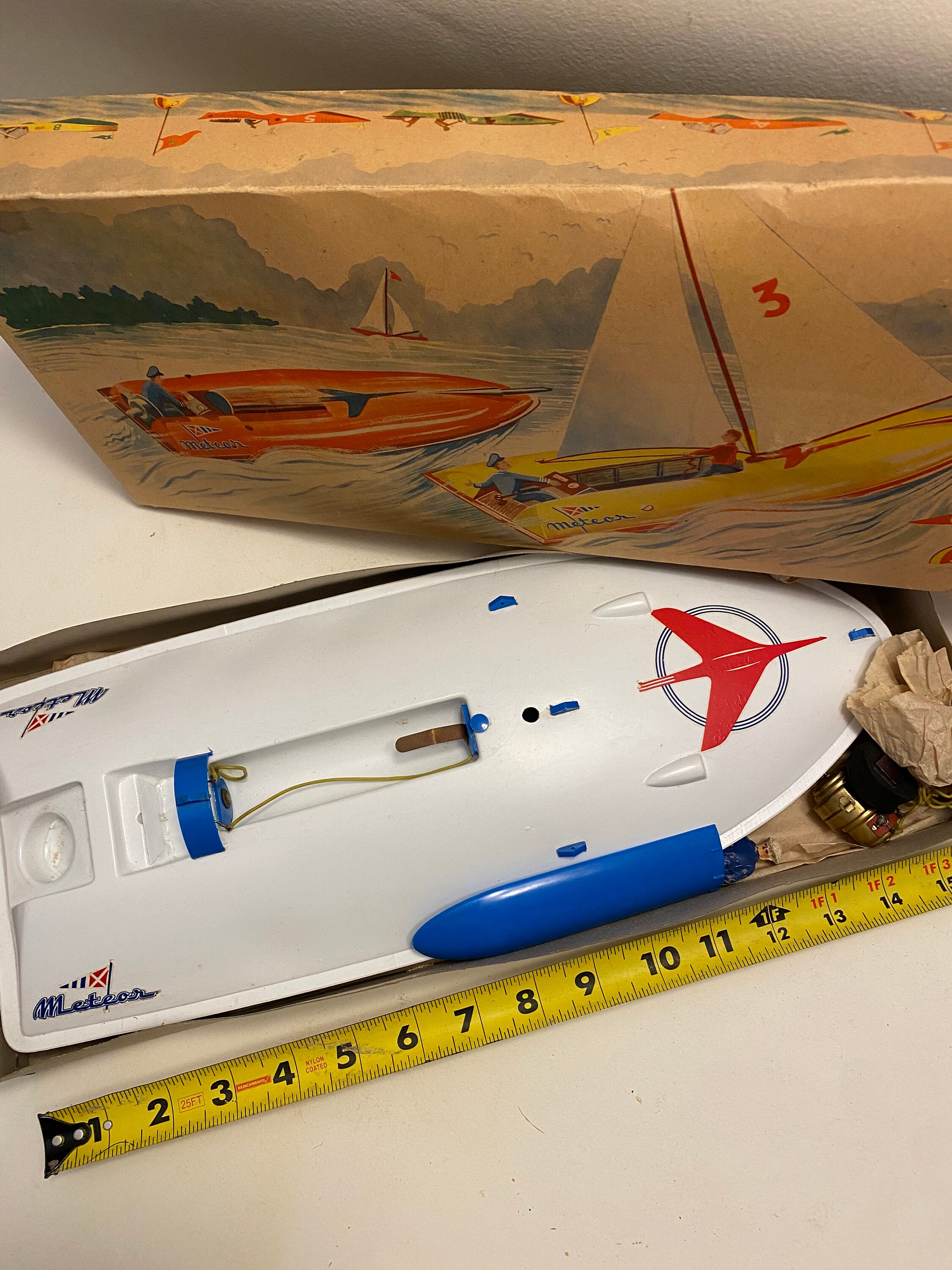 Vintage Meteor Motor Sailboat W Germany Mint in Box - Etsy