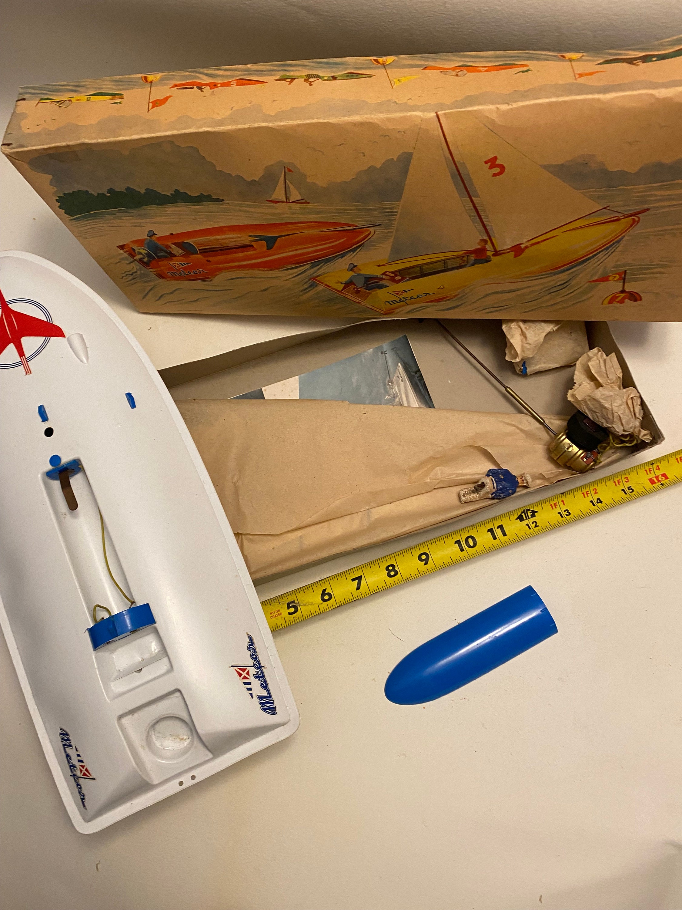 Vintage Meteor Motor Sailboat W Germany Mint in Box - Etsy