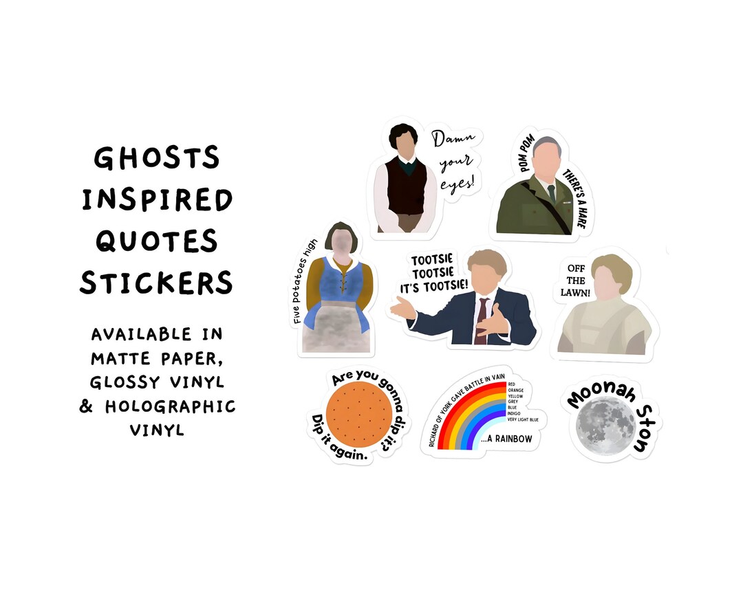 Ghosts Inspired Die Cut Stickers Mary the Captain Julian Fawcett Pat ...