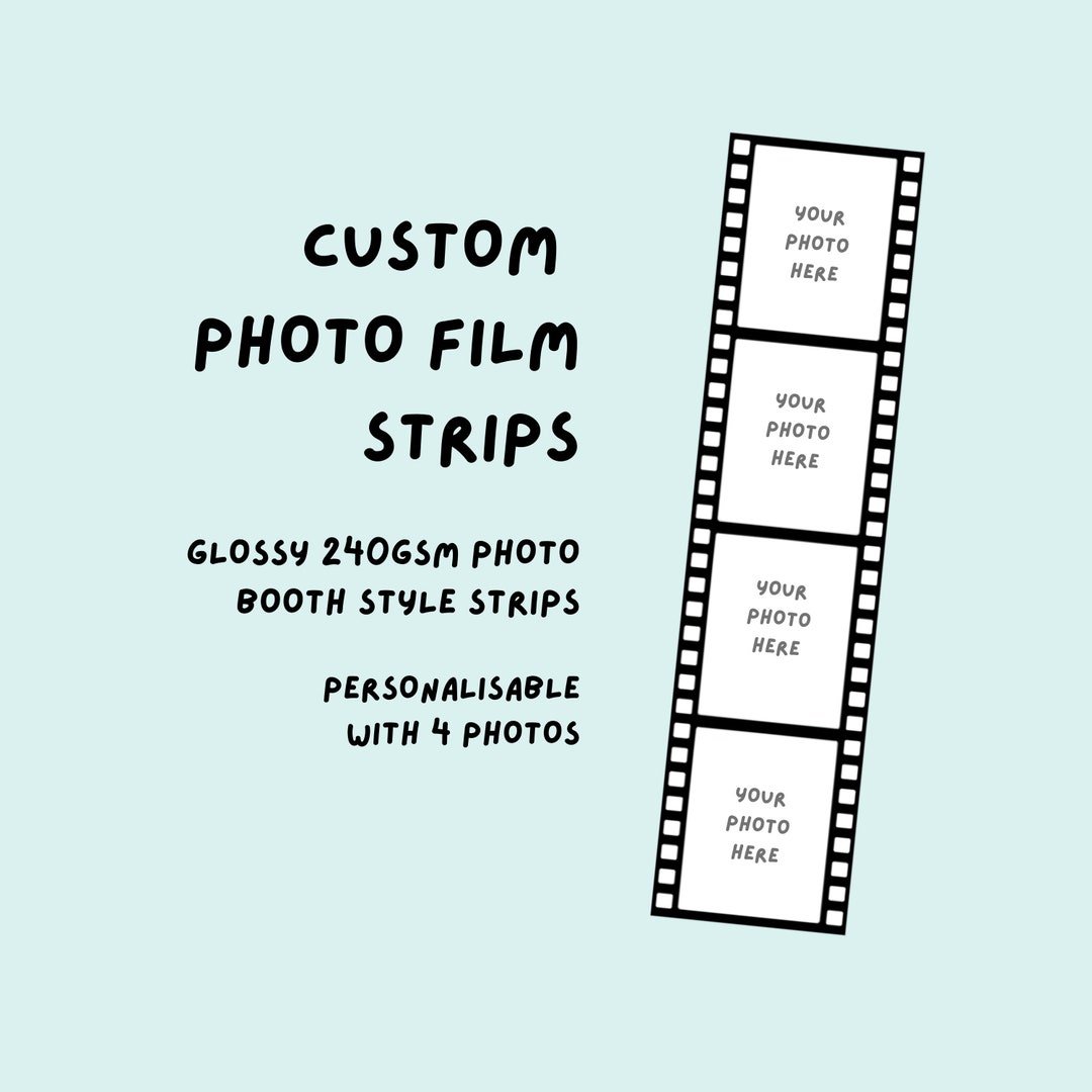 Personalised Photo Booth Film Strip Custom Photo Strip - Etsy