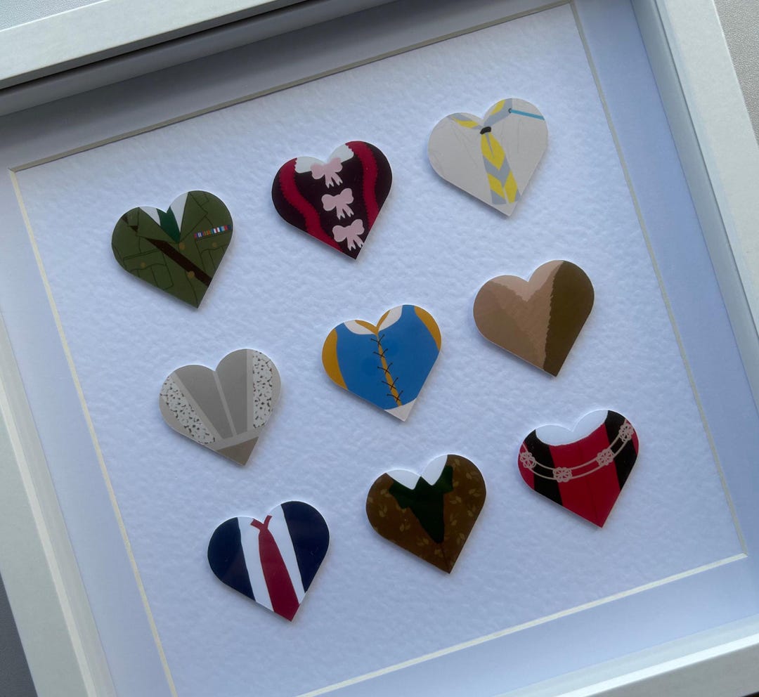 Ghosts Inspired Characters Heart Shadow Box Frame | Ghosts Characters ...