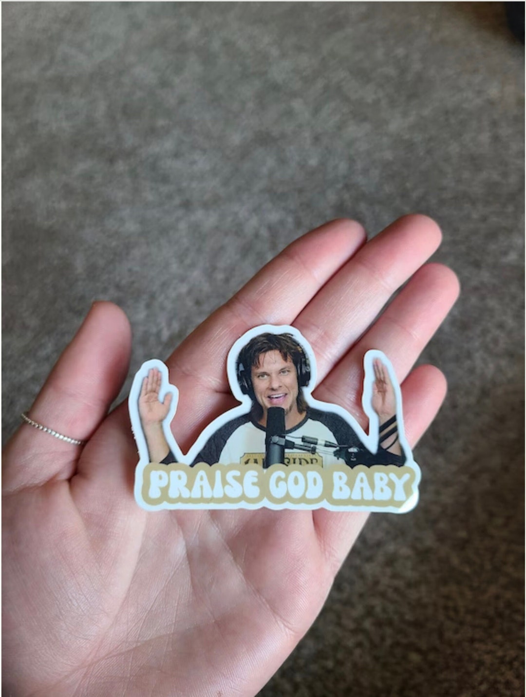Praise God Baby Theo Von Sticker | This Past Weekend Sticker - Etsy