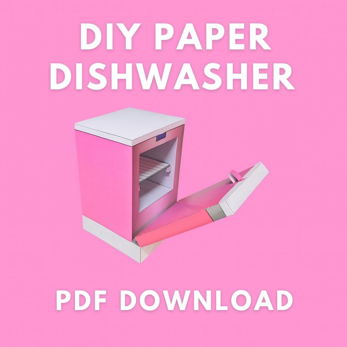 Printable Dishwasher Furniture Paper-cut, Digital PDF Download for ...