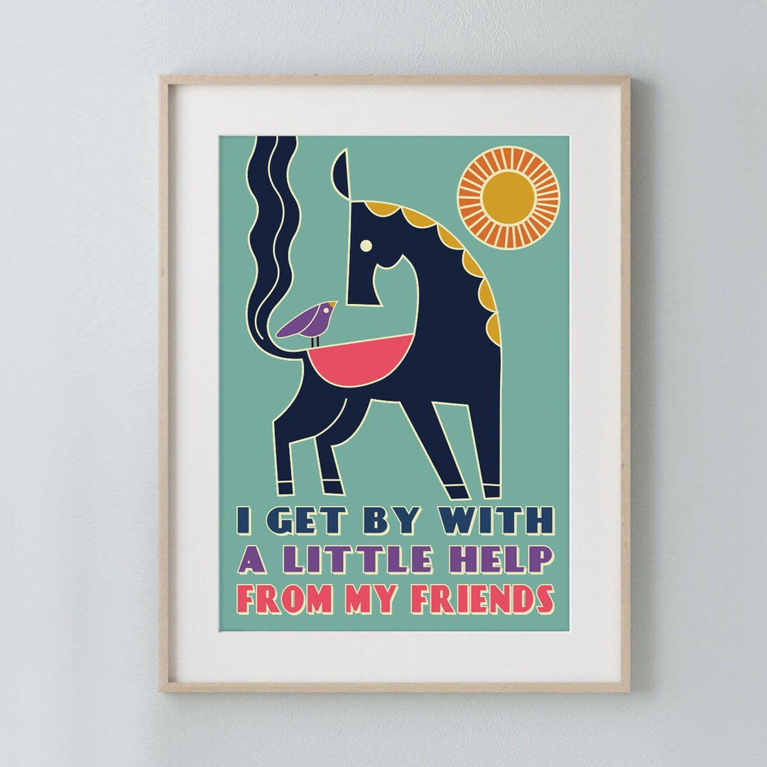 The Beatles, I Get by With a Little Help From My Friends, Unframed Song ...