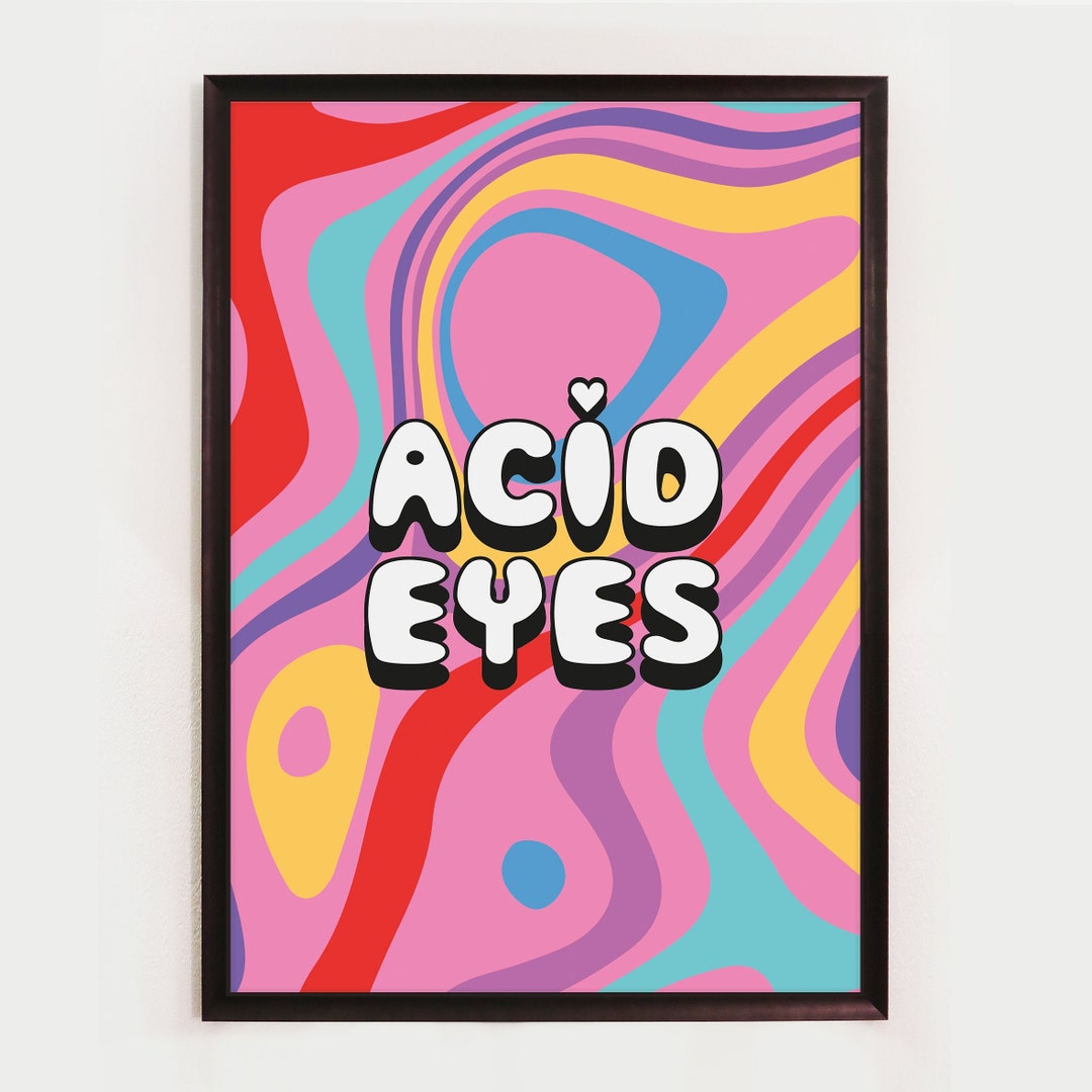 Acid Eyes, Wall Decor, Wall Art, Psychedelic Art - Etsy