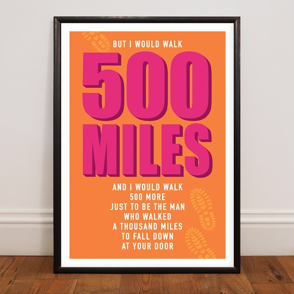 500 Miles - Etsy UK