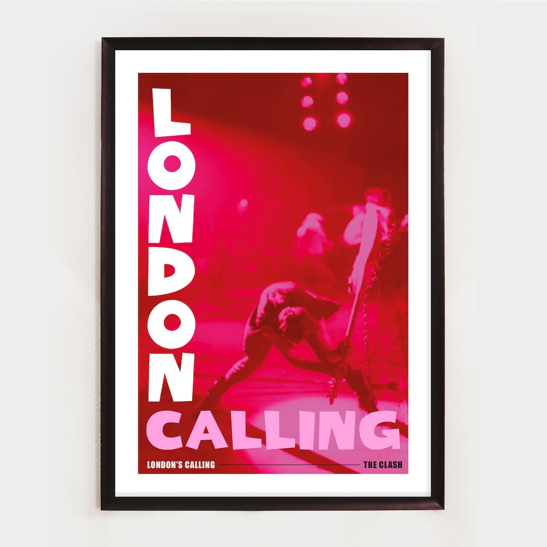 London Calling, the Clash, Punk Rock, Unframed Song Lyric Print, Reggae ...