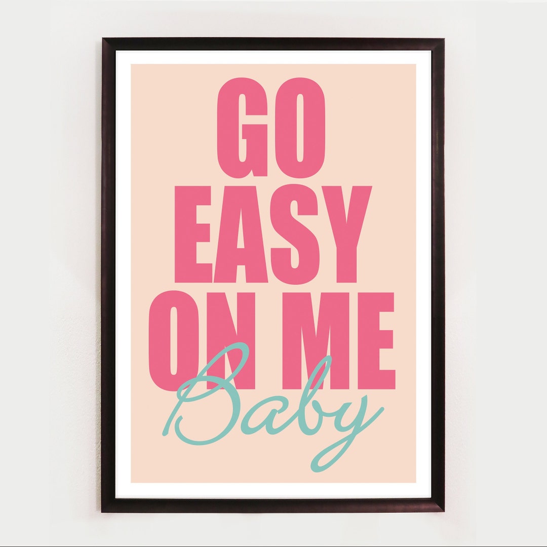 Easy on Me, Unframed Song Lyric Inspired Print, Home Decor, Music Print ...