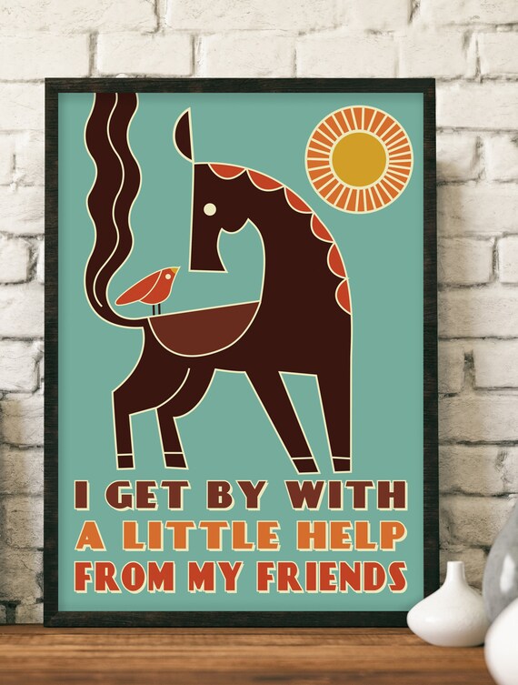 The Beatles I Get by With a Little Help From My Friends Song - Etsy