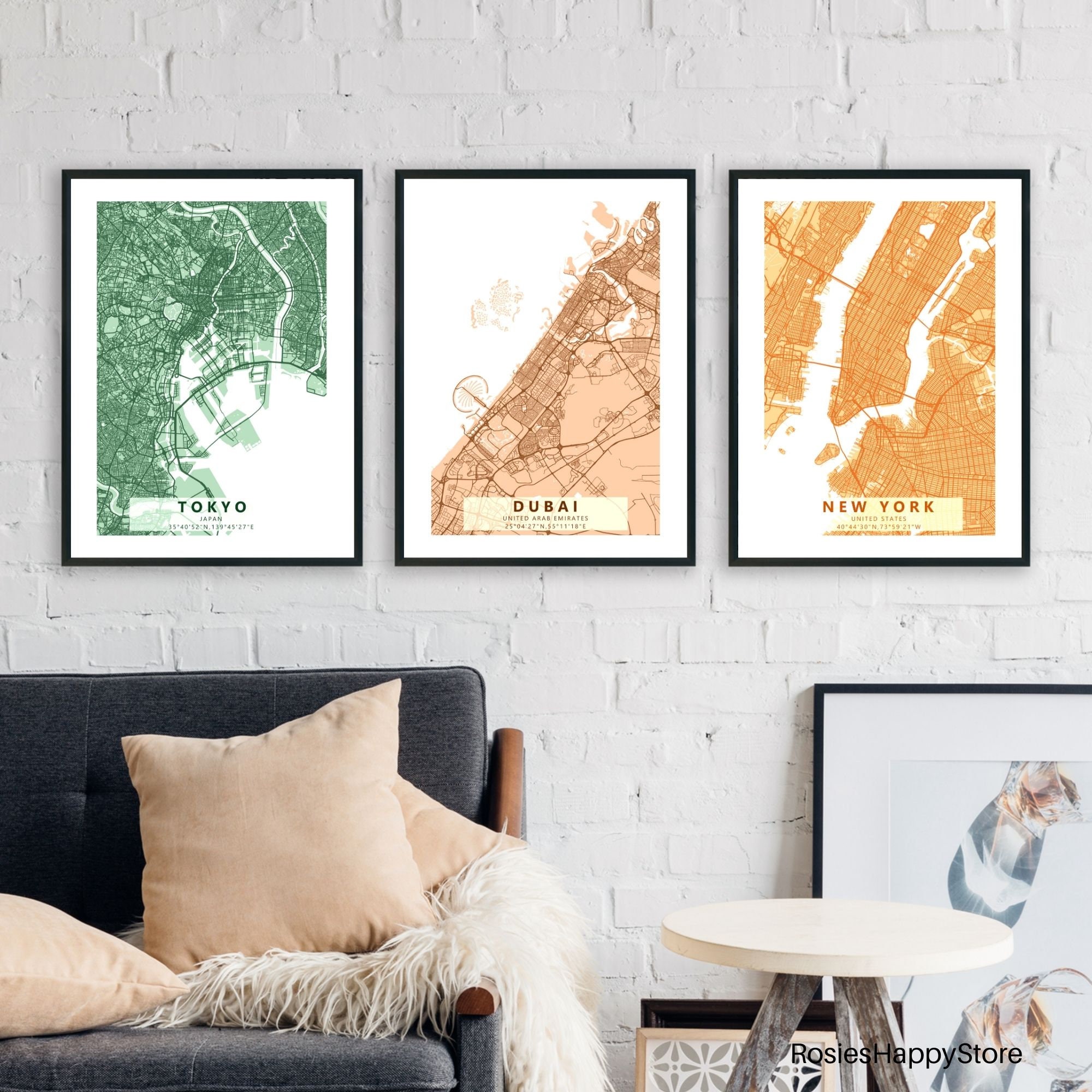 Custom City Map, City Map Poster, Custom Map Prints, Personalized Gift ...