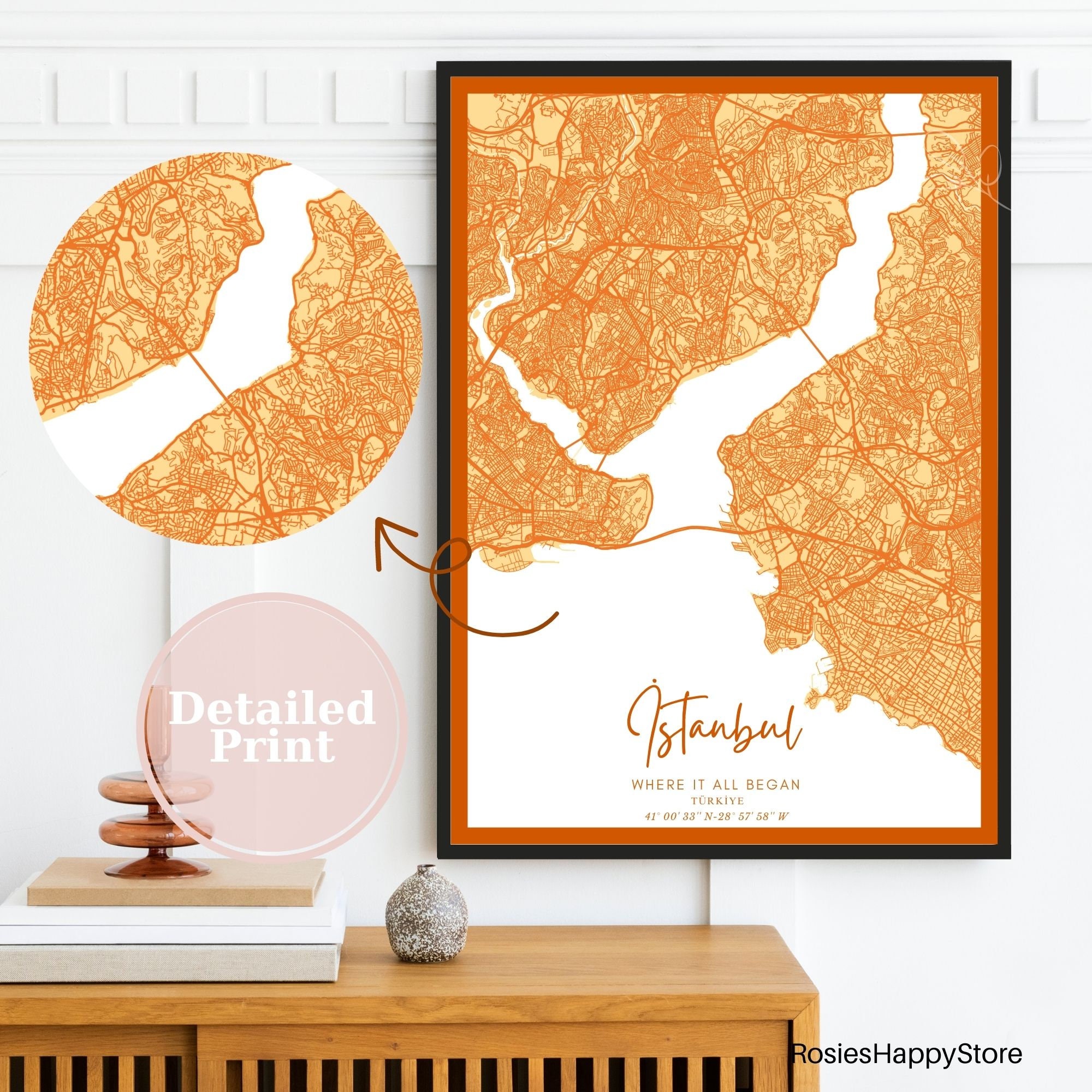 Custom City Map, City Map Poster, Custom Map Prints, Personalized Gift ...