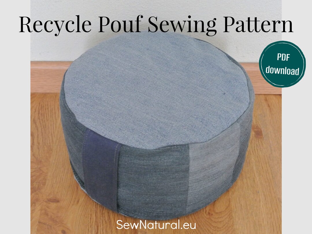 Recycle Pouf Sewing Pattern English PDF Download - Etsy UK