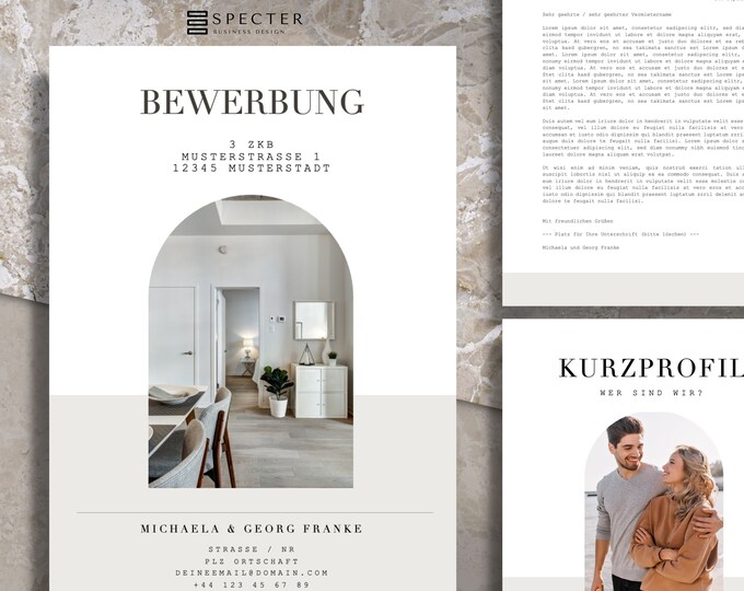 Wohnungsbewerbung Single Bewerbungsvorlage Deutsch Word Vorlage ...