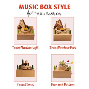 4 Style Personalized Moving Train Music Box, Baby Shower Gift, Custom ...