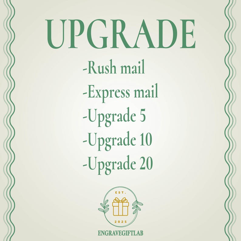 UPGRADE Rush Mail, Express Mail - Etsy