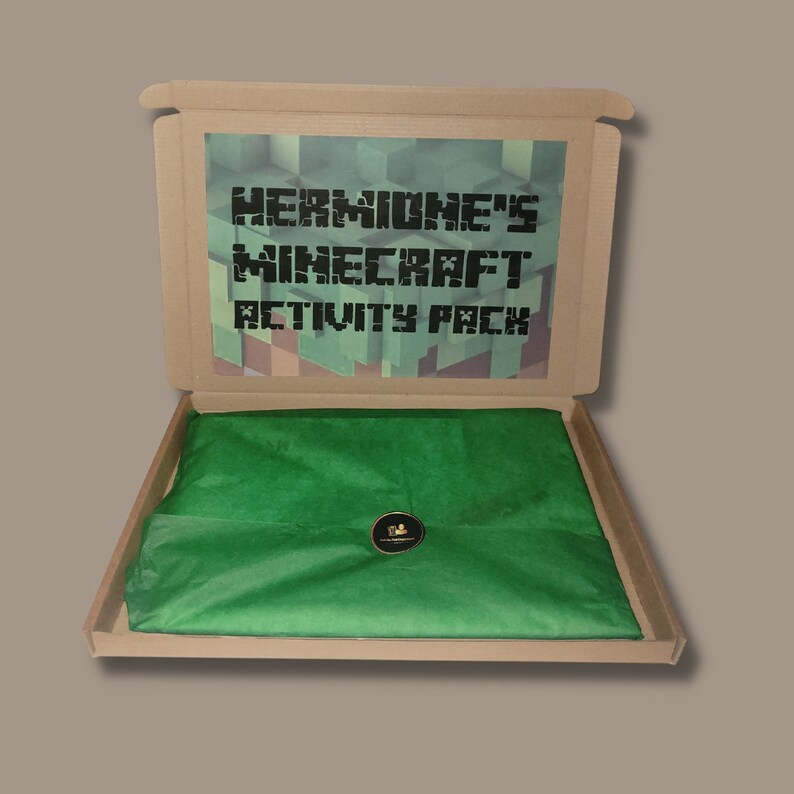 Personalised Minecraft Activity Pack - Etsy