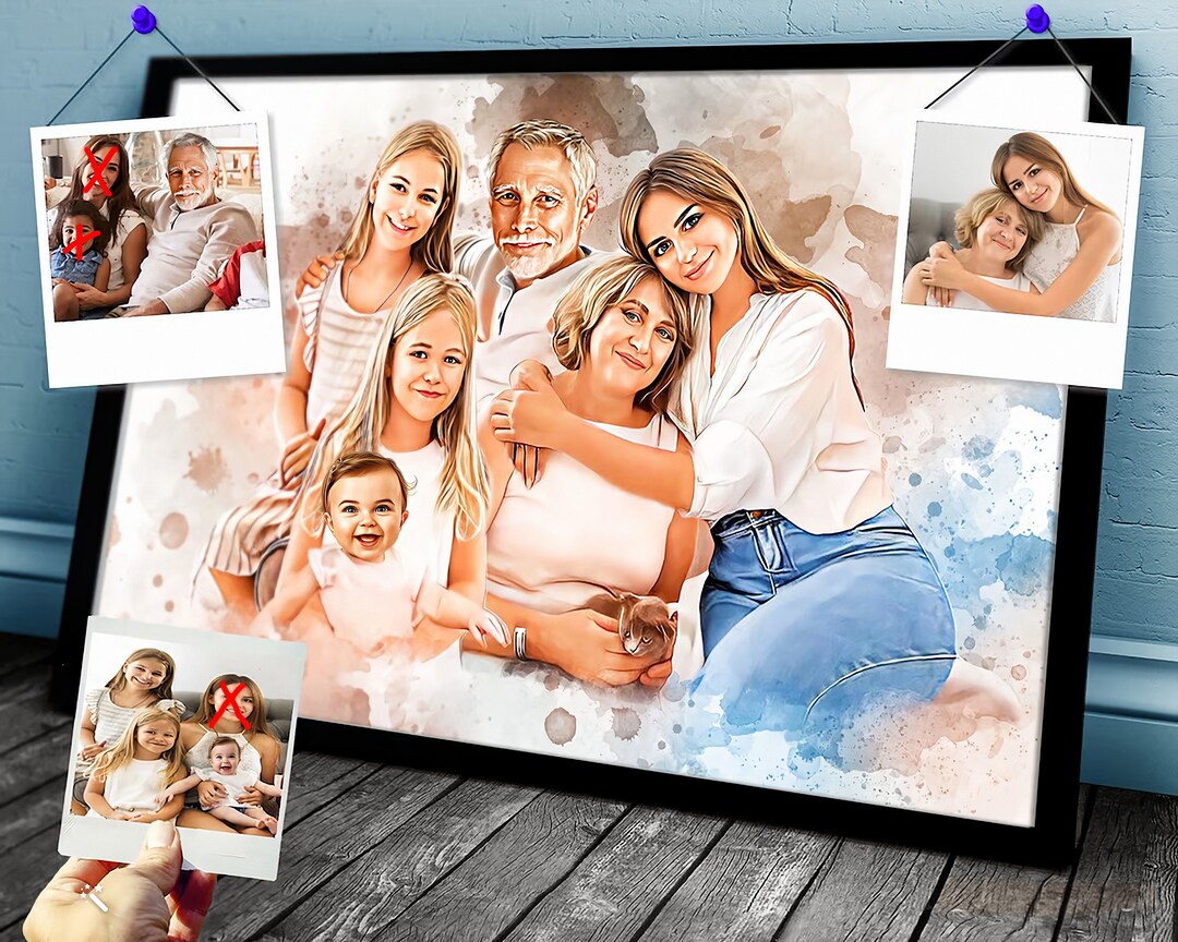 Combine Photos Into a Drawing Add Person to Photo Add Deceased Loved ...