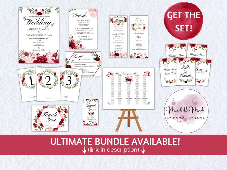 Please Sign Your Name Sign, Burgundy and Blush Wedding Sign, Guest Book ...