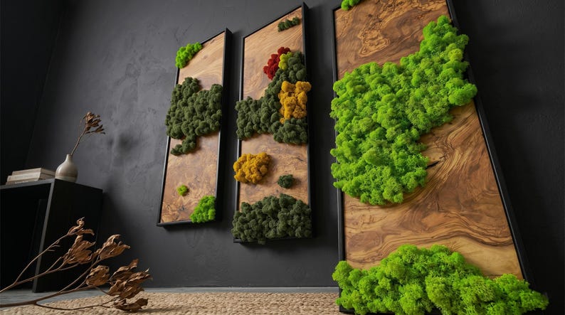 Biophilic Office Decor, Zero Maintenance Wall Art, Modern Botanical ...