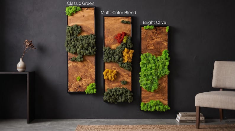 Biophilic Office Decor, Zero Maintenance Wall Art, Modern Botanical ...