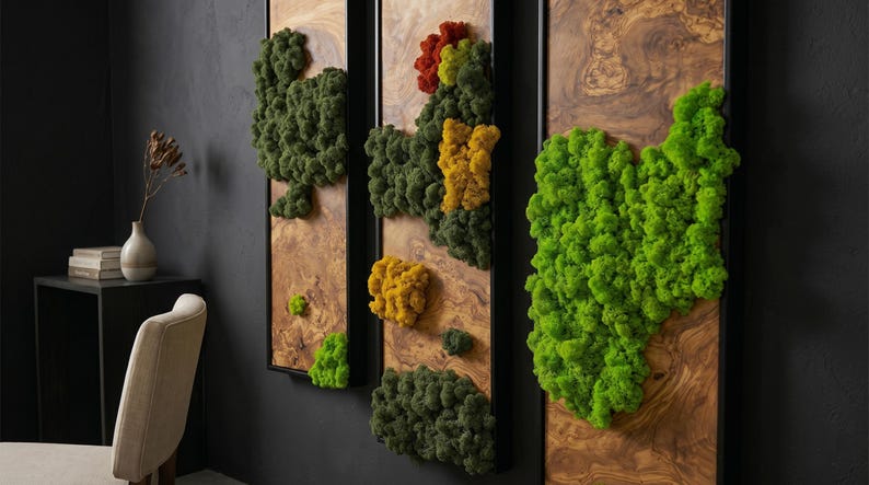 Biophilic Office Decor, Zero Maintenance Wall Art, Modern Botanical ...